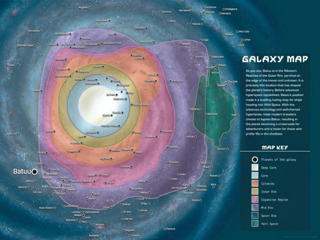 Star Wars : Disney dévoile la carte officielle de la galaxie - Geekn'stuff
